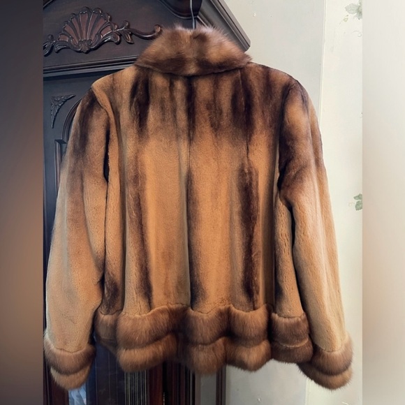 Jackets & Coats | Russian Sable Trimming Sheared Mink Fur Jacket | Poshmark